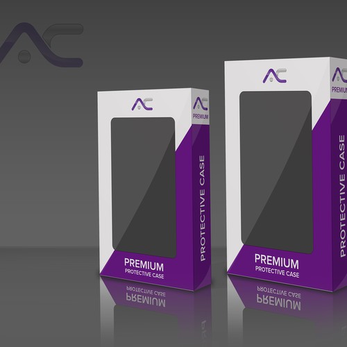 Create a Modern packaging design for a high tech cell phone accessory ...