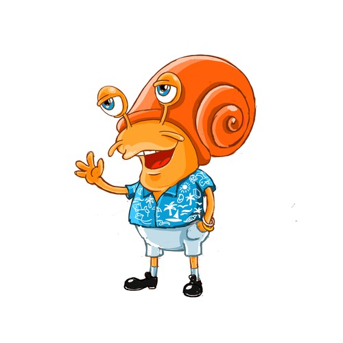 Friendly Cartoon Snail for live action web series | Character or mascot ...