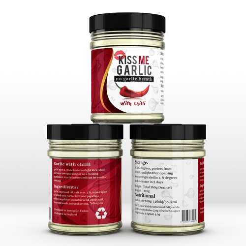 Fresh breath garlic jar labels | Product label contest