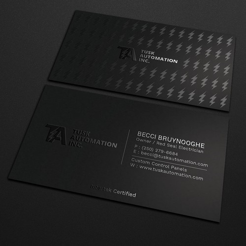 Sleek Business Card Design for Electrical Control Panel Manufacturing ...