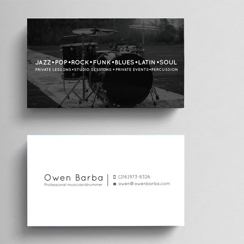 Jazz musician business card | Business card contest