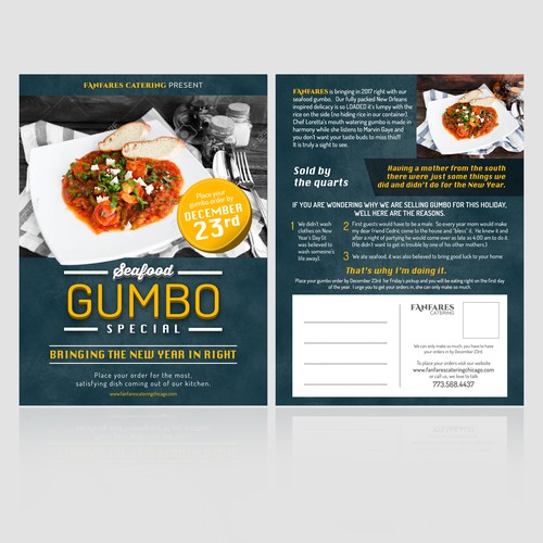 Nawlins Seafood Gumbo | Postcard, flyer or print contest