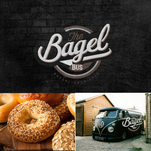 Get 'The Bagel Bus' wheels in motion with it's first logo. | Logo ...