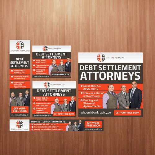 Create a cool banner ad for debt settlement law firm | Banner ad contest