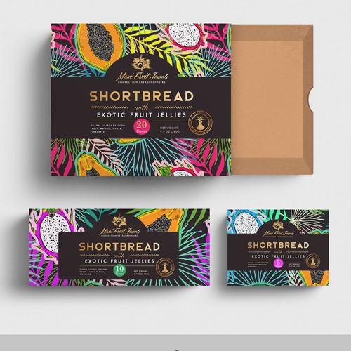 Premium packaging for unique Shortbread with Exotic Fruit Jellies ...