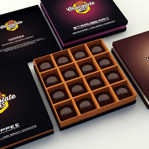 Packaging design for chocolate box of pralines and/or truffles ...