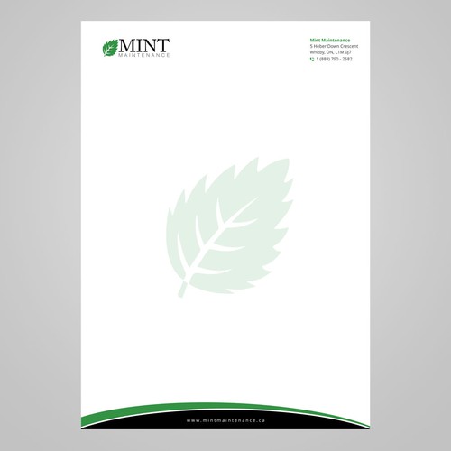 Letterhead creation for landscaping maintenance company | Stationery ...