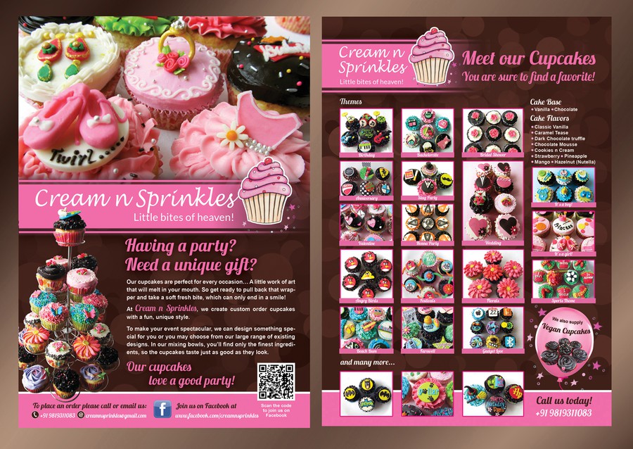 Cupcake Flyer for Cream n Sprinkles | Postcard, flyer or print contest
