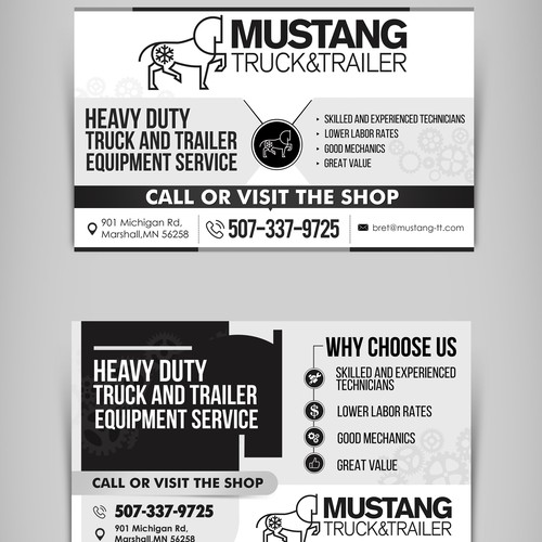 Newspaper Ad for Truck Repair Shop - Mustang Truck & Trailer | Postcard ...