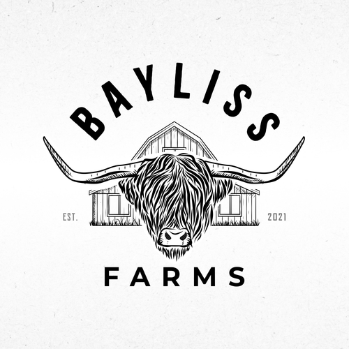 Designs | Highland Cow/Barn themed logo for family farm. | Logo design ...