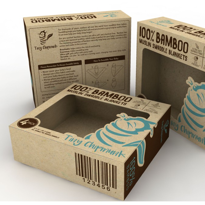 Design a high-end box for a range of premium bamboo muslin swaddles ...