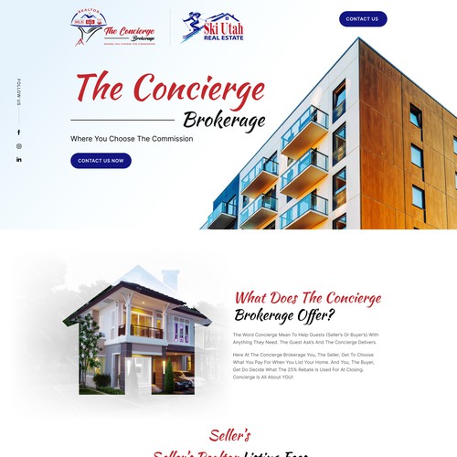 Designs | The concierge brokerage website | Web page design contest