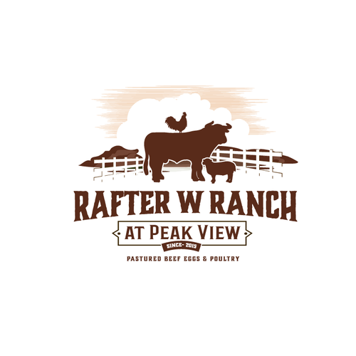 A unique logo that will grab peoples attention for Rafter W Ranch ...
