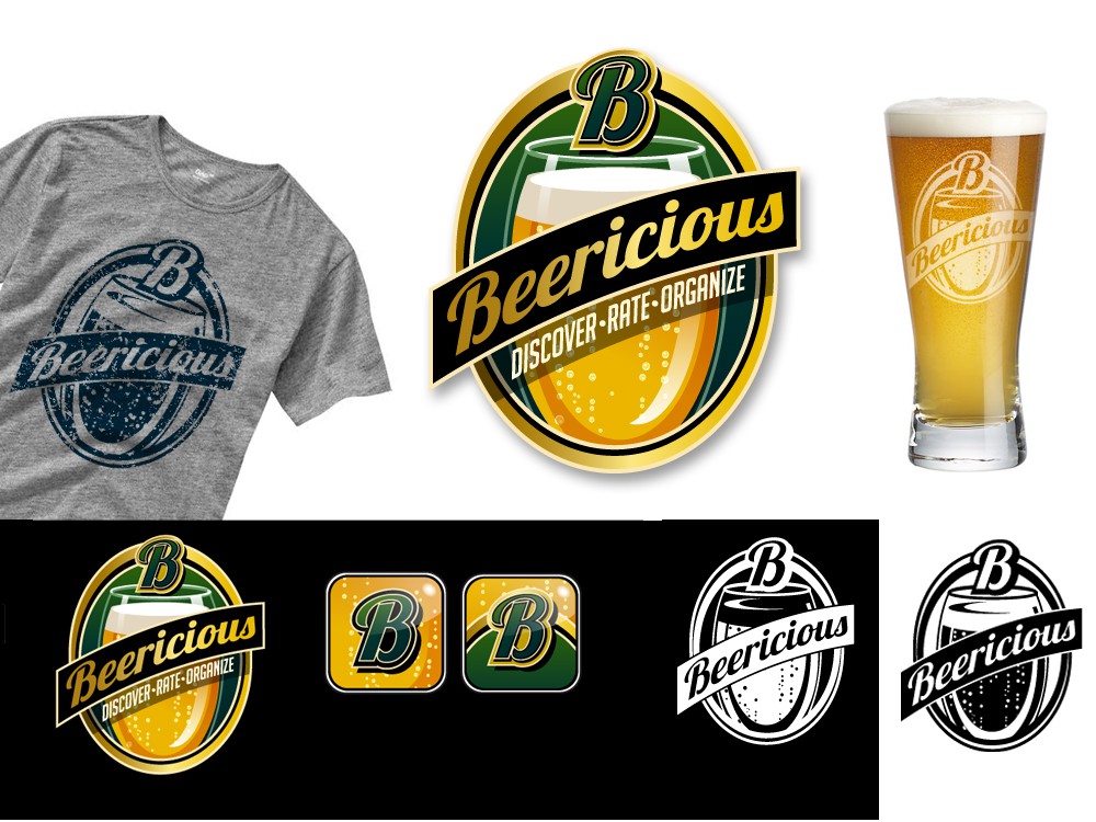 Beer Glass Logos - Free Beer Glass Logo Ideas, Design & Templates
