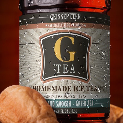 design luxury vintage ice tea bottle tag | Product label contest