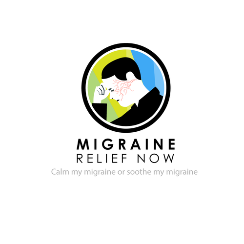 Create a memorable image that depicts migraine relief geared towards ...