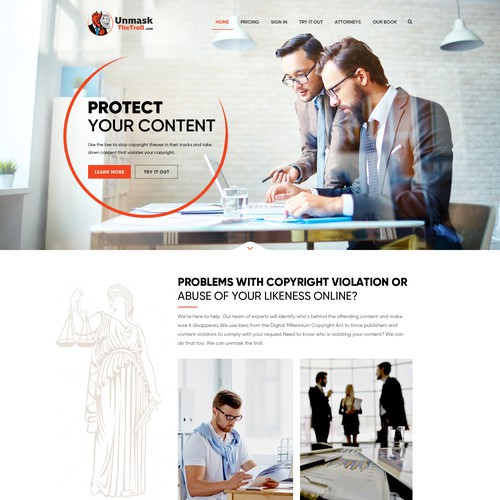 Designs | Create an elegant, striking website for a legal service | Web ...