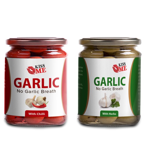 Fresh breath garlic jar labels | Product label contest