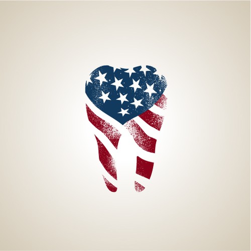 Tooth shaped American Flag- in support of our troops | Logo design contest