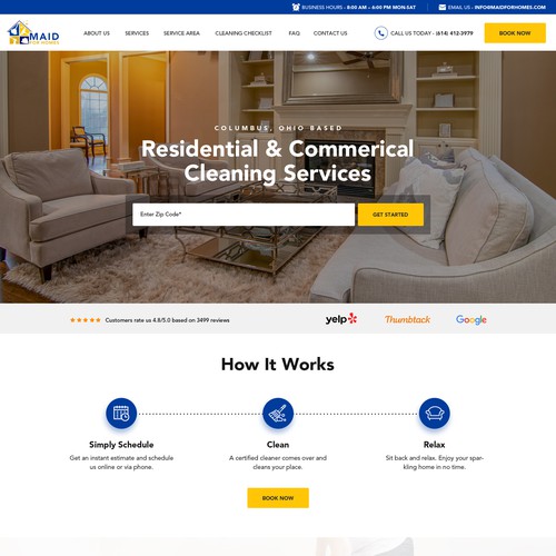 Designs | Design a clean and modern website for a residential cleaning ...