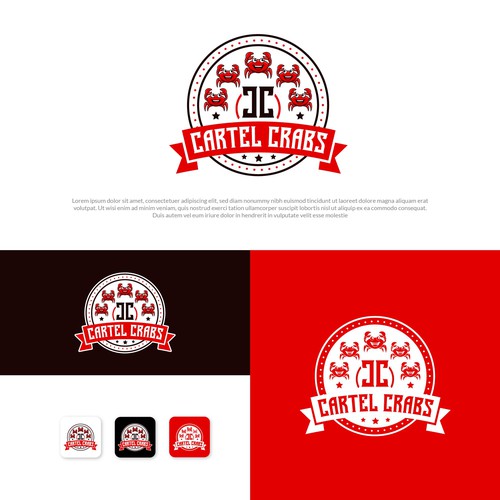 Designs | Need a logo with 5 blue crabs representing 4 guys and a girl ...