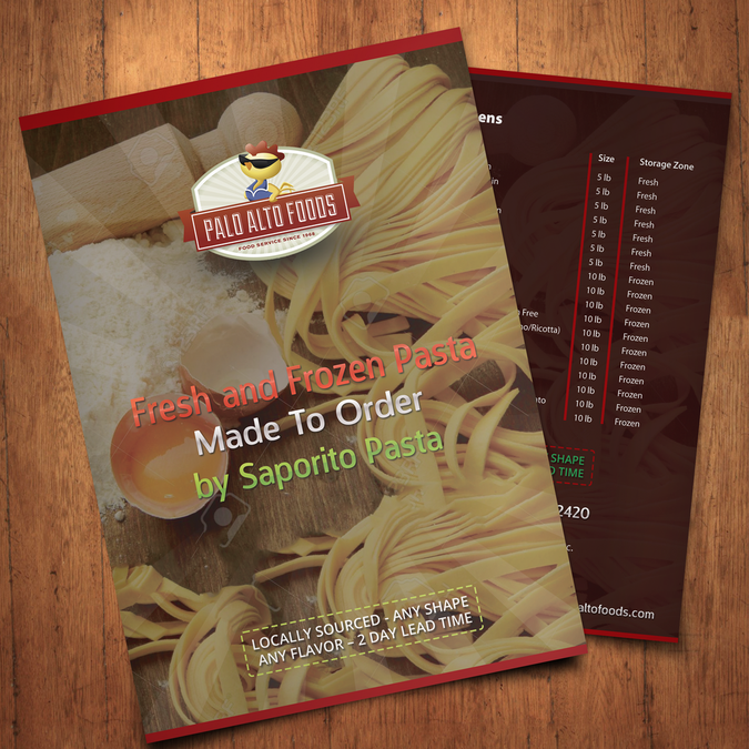 Fresh Pasta Made To Order by Saporito | Postcard, flyer or print contest