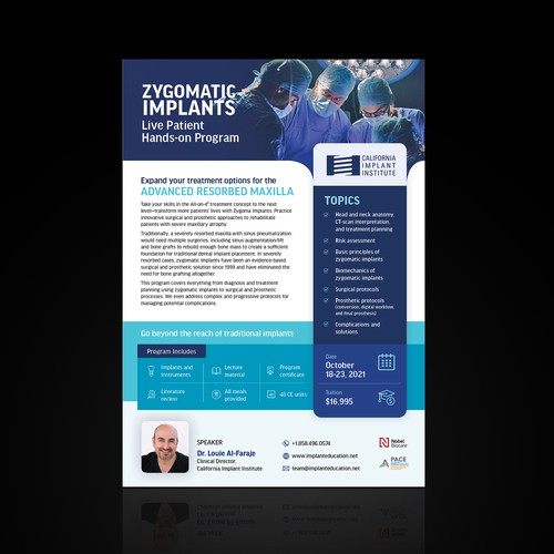 Designs | Live Patient Zygomatic Implant Training | Postcard, flyer or ...