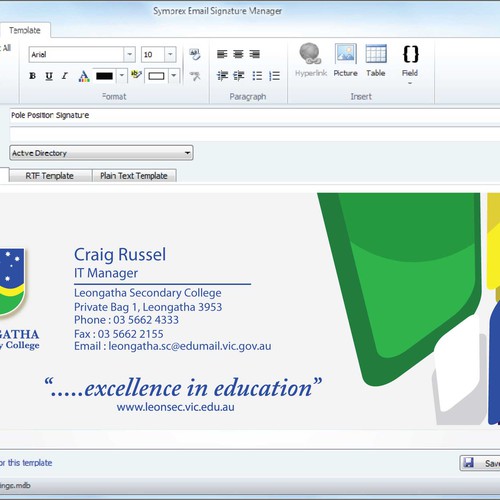 Designs | Slick new email signature template | Other business or ...