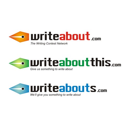 Logos for WriteAbout.com - Writing Contest Network | Logo design contest