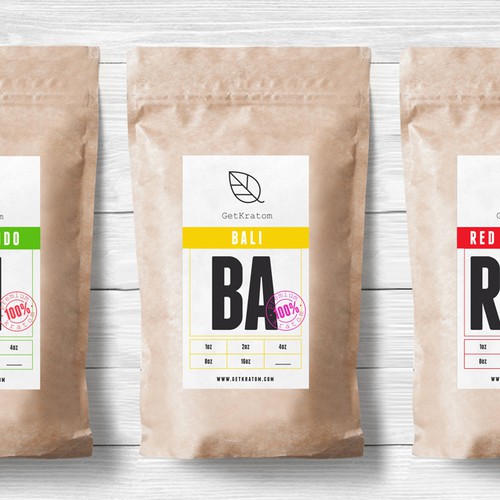 Create a clean package design for Get Kratom | Product label contest