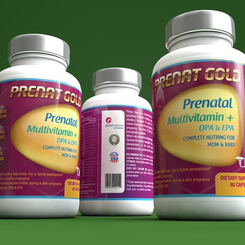 PRENAT GOLD PRENATAL SUPPLEMENT | Product label contest