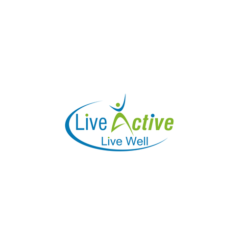 Create a simple, crisp, clear logo for Live Active! Live Well! that ...