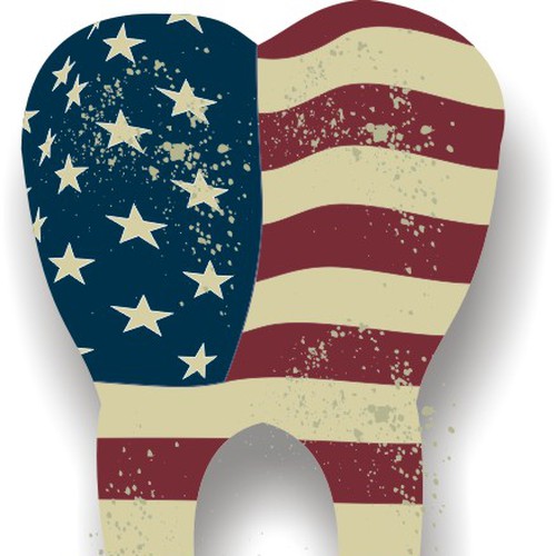 Tooth shaped American Flag- in support of our troops | Logo design contest