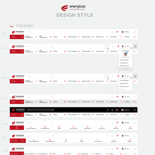 clean and powerful User Interface design for energy saving platform ...