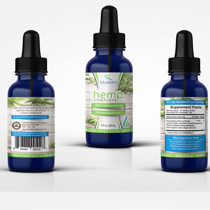 Design labels for a groundbreaking herbal supplement from hemp ...
