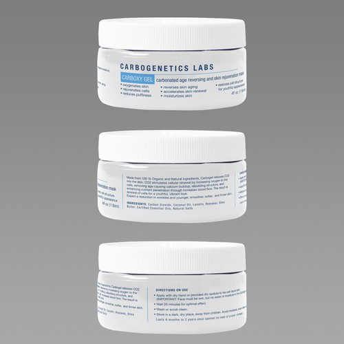 Cosmetic Label for First Carbonated Anti-Aging Face Mask | Product ...