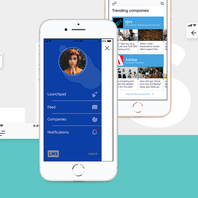 Design a clean, professional, modern UI for LMS | App design contest