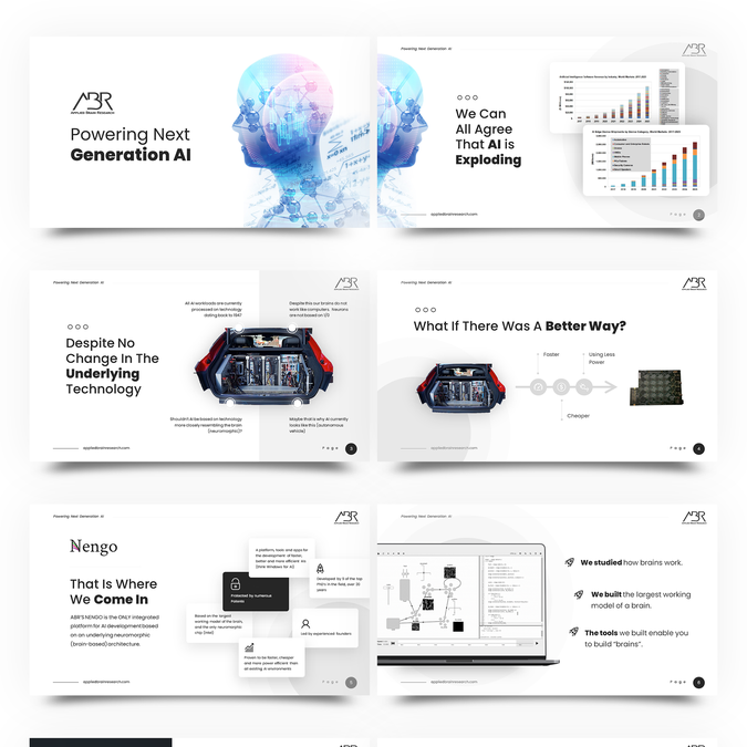AI software company presentation deck | PowerPoint template contest