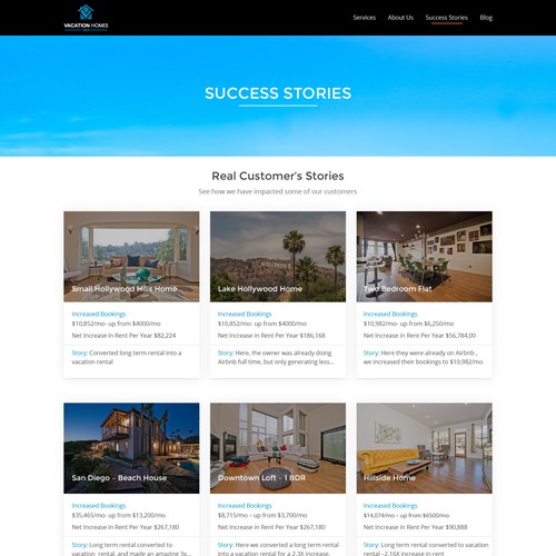Designs | Success Stories page design | Landing page design contest