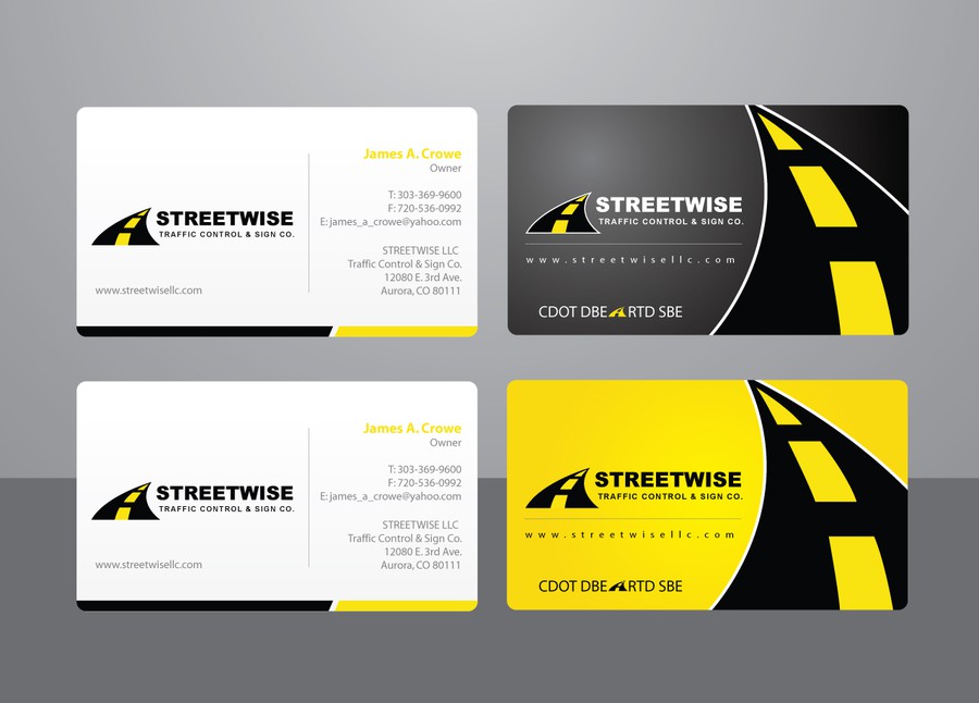 Biz cards and letterhead for new traffic control company | Stationery ...