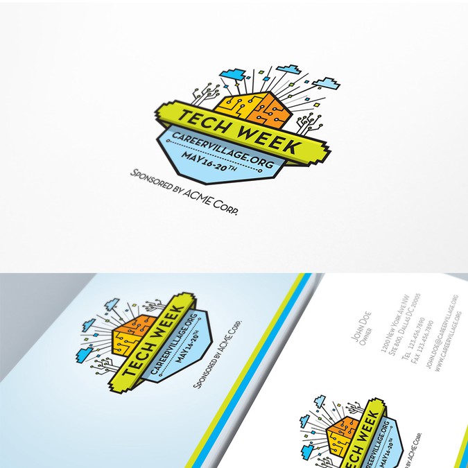 Create an event logo for CareerVillage.org's Tech Week! | Logo design ...