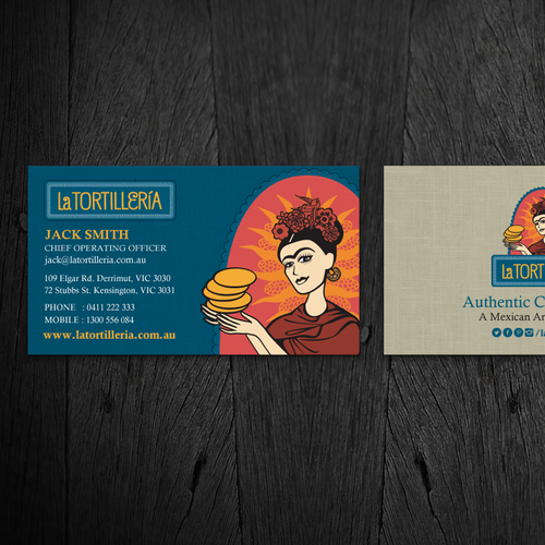Business Card Mexican Corn Tortillas | Business card contest