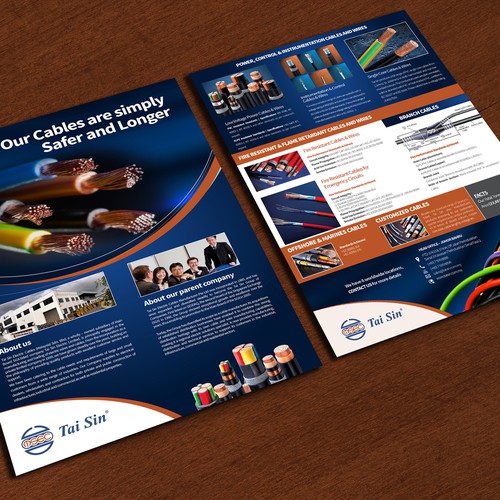 Create a professional brochure for cable manufacturer | Brochure contest
