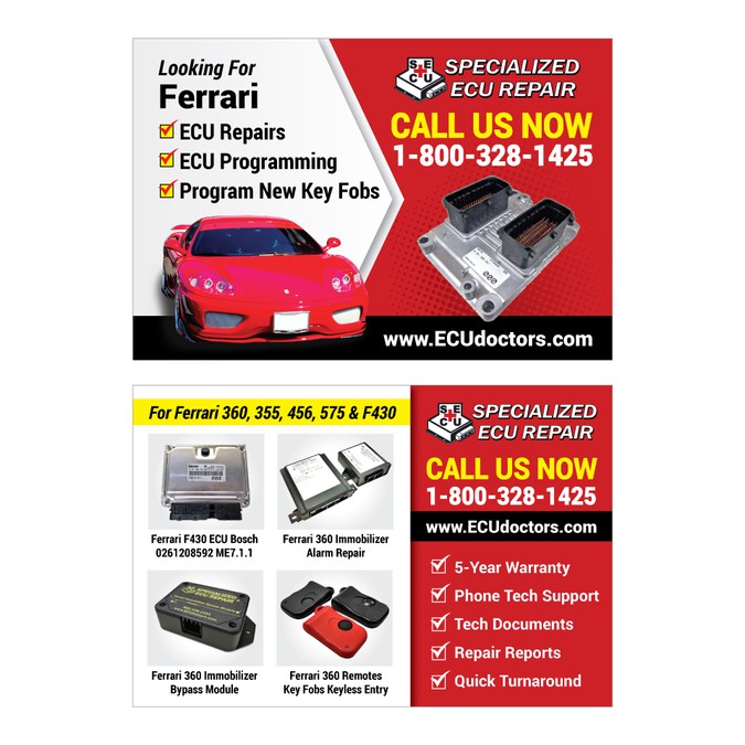 Ferrari Products and Services Flyer | Postcard, flyer or print contest
