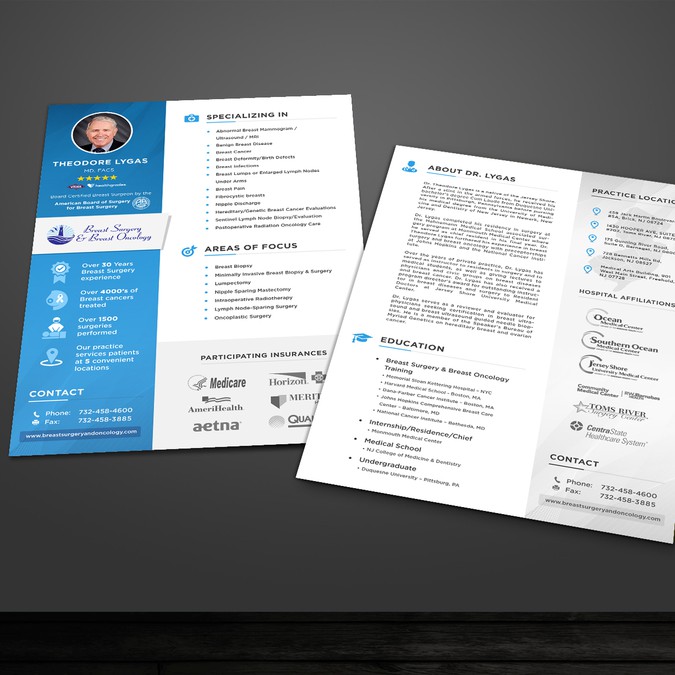 Dr's Profile Flyer - Create a CV/Resume for an MD | Postcard, flyer or ...