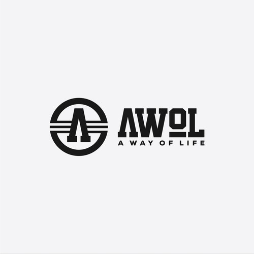 Create a bold brand logo for a fashion label AWOL (a way of life ...