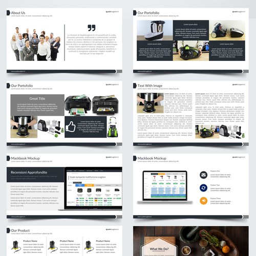 Create a powerpoint template following our website look and feel ...
