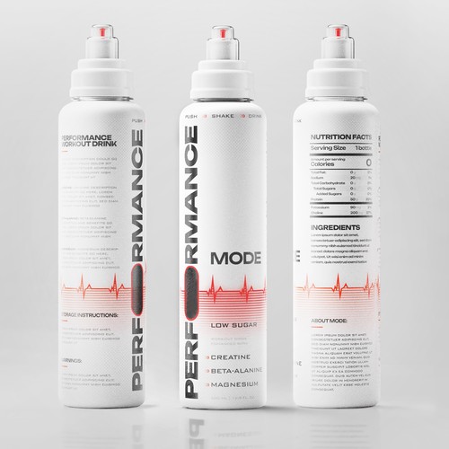 Designs | Performance Drink | Product label contest