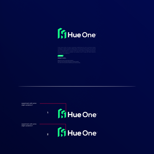 Designs | Modern Logo & Styleguide for Hue One | Logo & brand guide contest