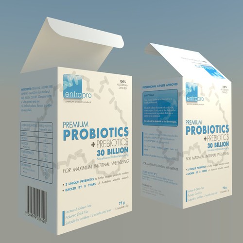 Premium probiotic product box design | Product packaging contest